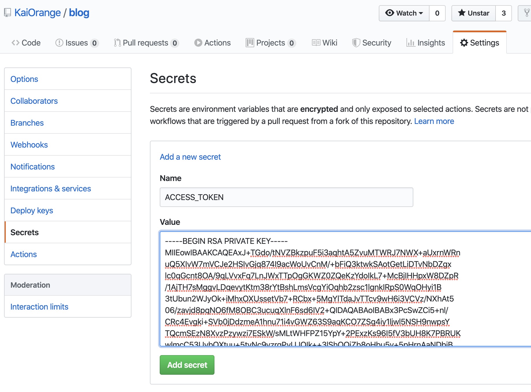 使用GithubActions自动部署应用到自己的服务器（ECS） | 橙光笔记